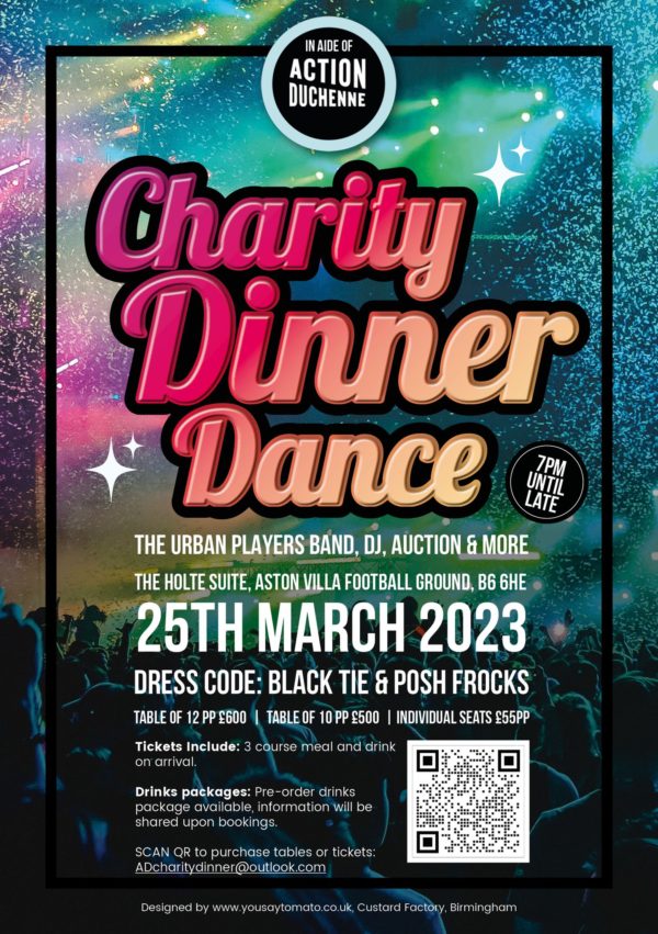 Charity Dinner Dance at Aston Villa Football Ground - Action Duchenne